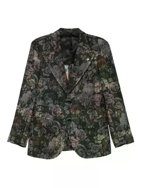 GABRIELE PASINI Floral-pattern Cotton Blazer
