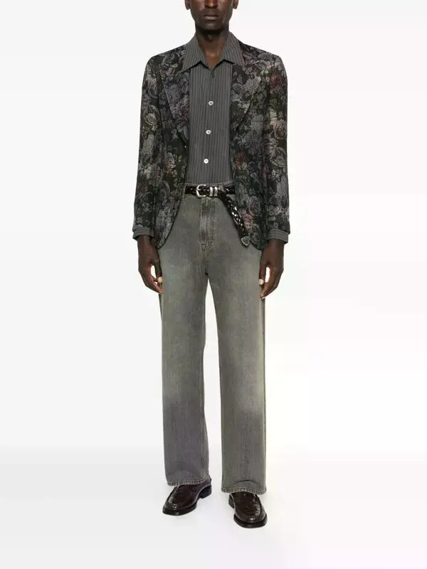 GABRIELE PASINI Floral-pattern Cotton Blazer