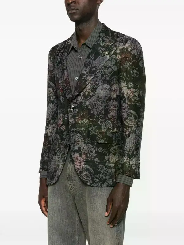 GABRIELE PASINI Floral-pattern Cotton Blazer