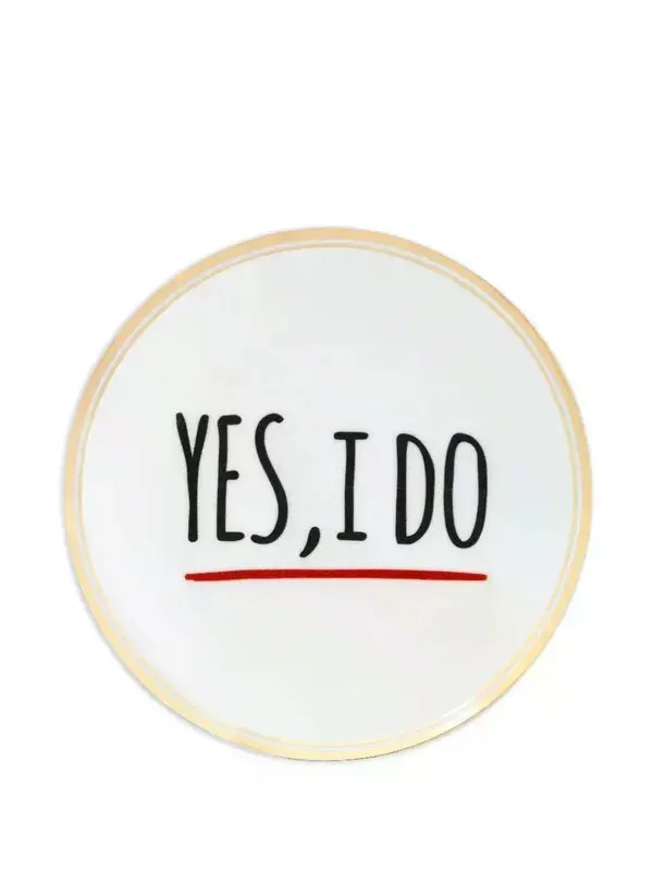 BITOSSI HOME Yes I Do Plates - White