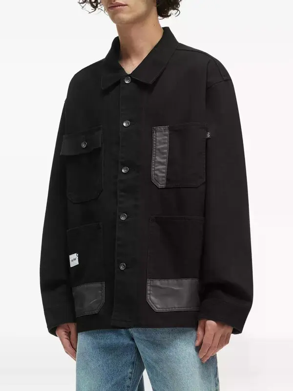Alpha Industries Contrast-panel Cotton Jacket - Black