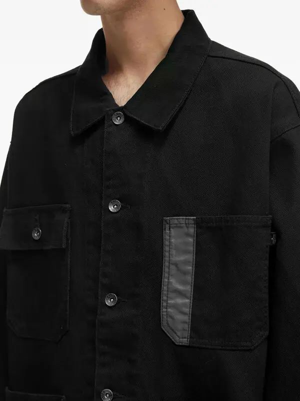 Alpha Industries Contrast-panel Cotton Jacket - Black