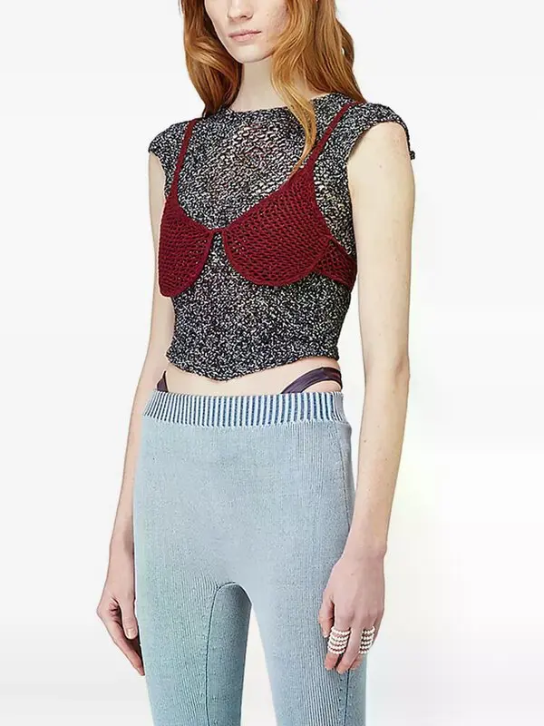 ISA BOULDER Open-back Knitted Tank Top