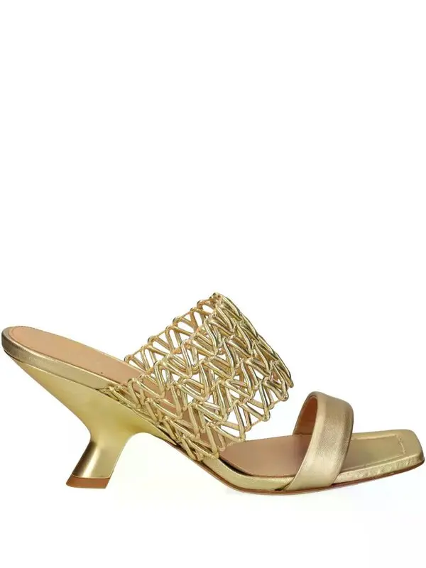 CHANTAL Square-toe Sandals - Gold
