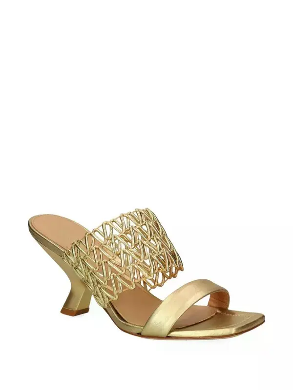 CHANTAL Square-toe Sandals - Gold