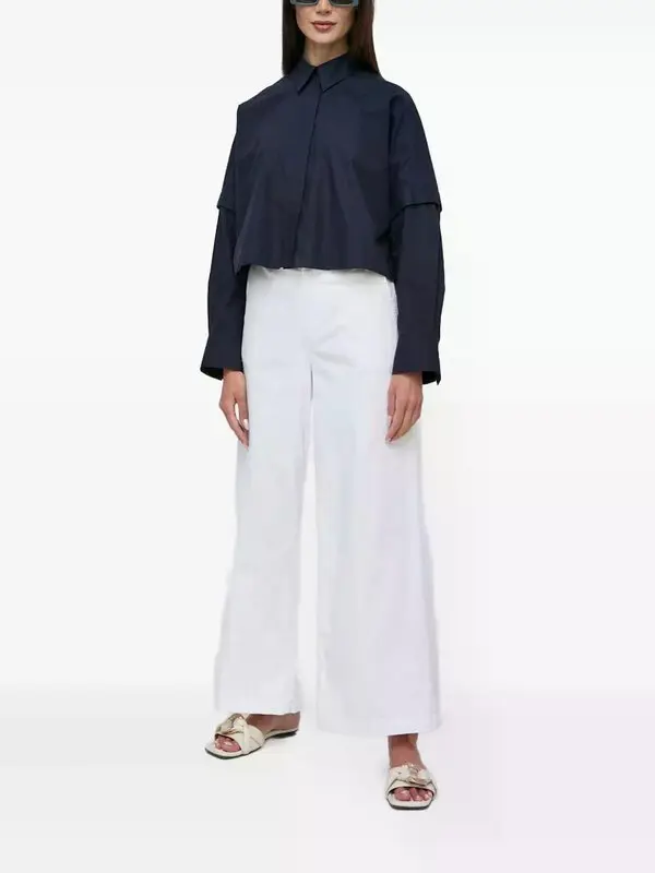 IVY OAK Double-layer Cropped Shirt