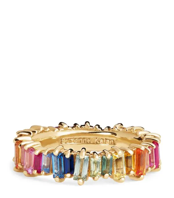 SUZANNE KALAN Yellow Rainbow Sapphire Eternity Ring - Gold