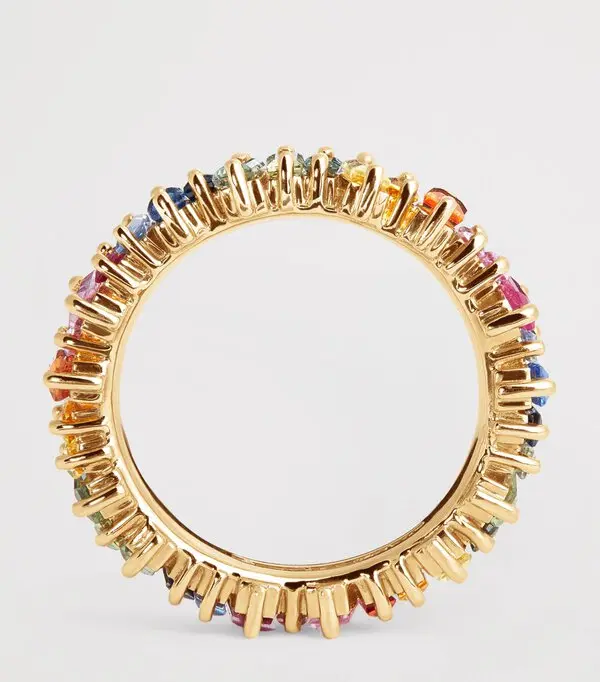 SUZANNE KALAN Yellow Sapphire Eternity Ring - Gold