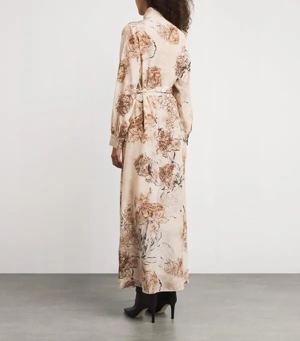 Eleventy Silk Printed Maxi Dress