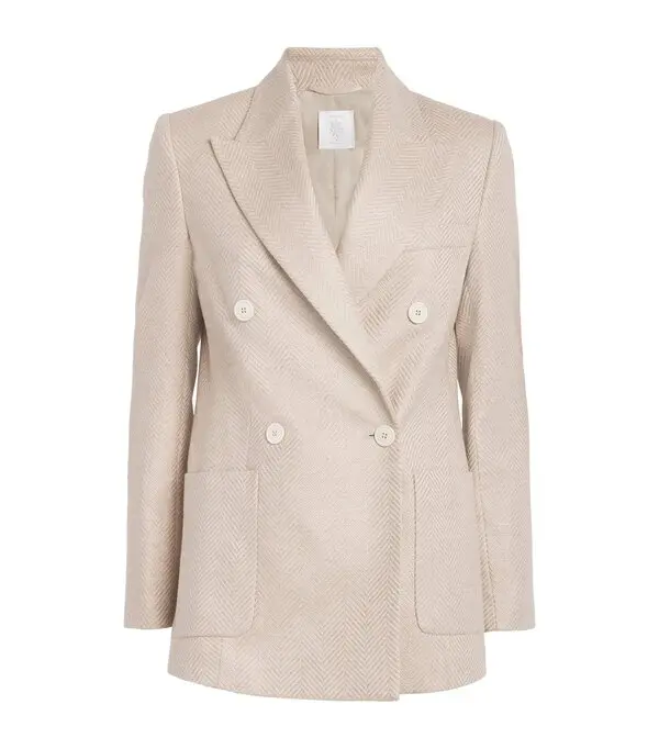 Eleventy Silk-cashmere Herringbone Blazer