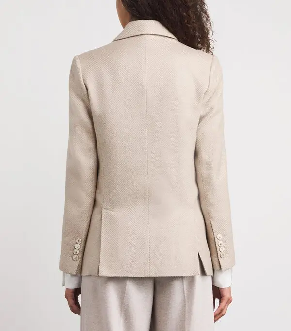Eleventy Silk-cashmere Herringbone Blazer