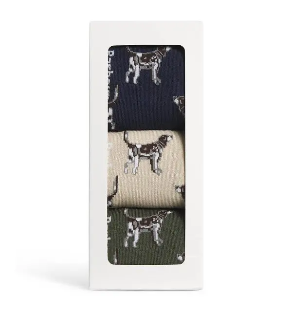 Barbour Pointer Dog Crew Socks - Green