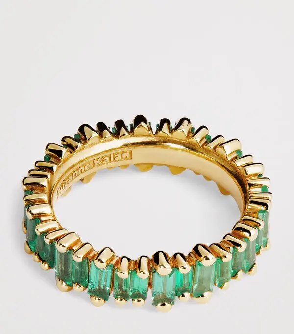 SUZANNE KALAN Yellow And Emerald Eternity Ring