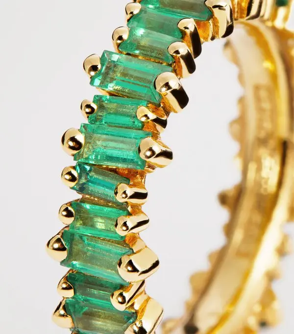 SUZANNE KALAN Yellow And Emerald Eternity Ring
