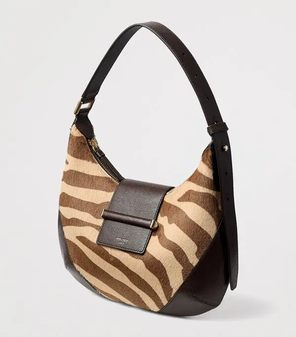 JIMMY CHOO Small Bar Pony Hair-leather Shoulder Bag