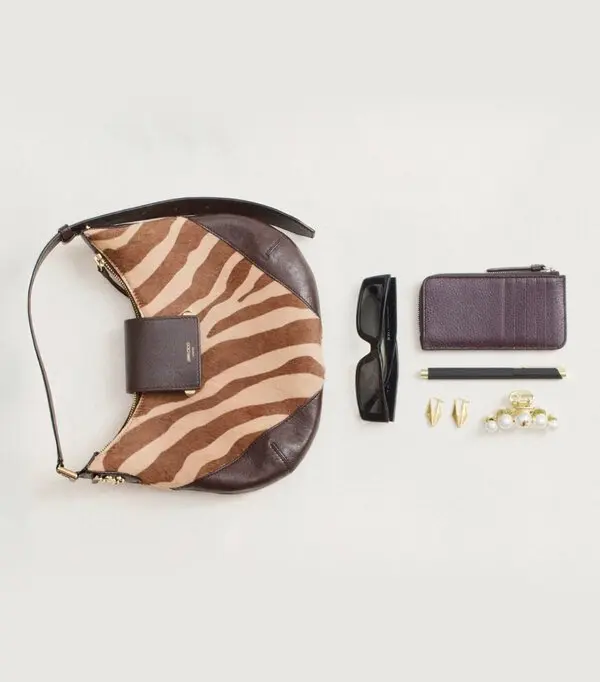 JIMMY CHOO Small Bar Pony Hair-leather Shoulder Bag