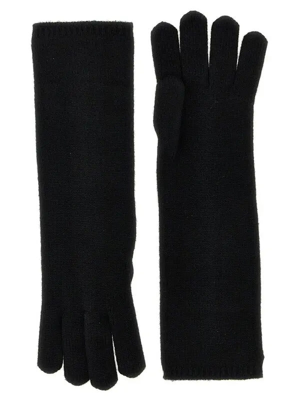 Max Mara Alaggio Knitted Gloves - Black