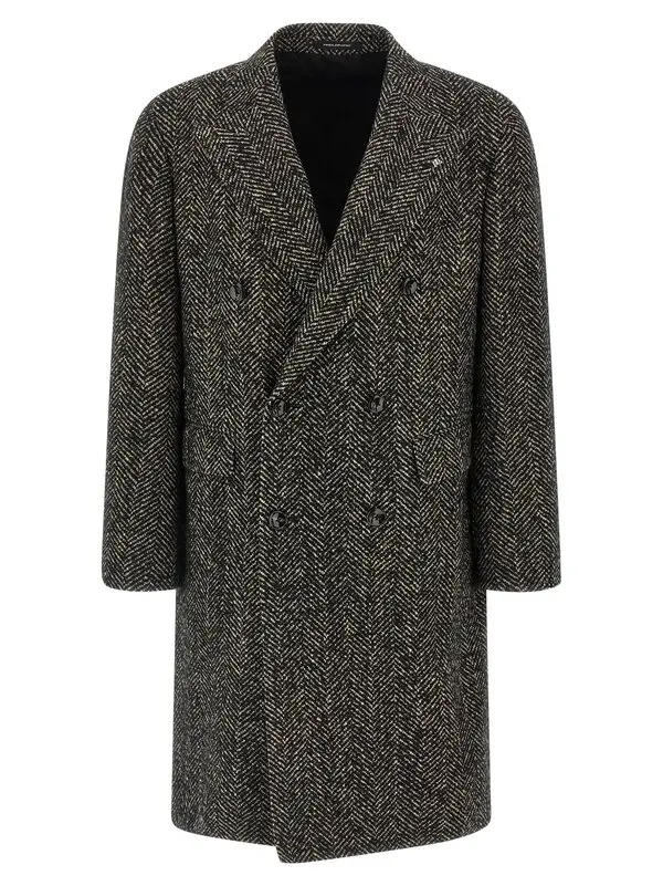 Tagliatore Londra Herringbone Wool-blend Coat