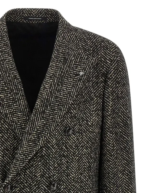 Tagliatore Londra Herringbone Wool-blend Coat