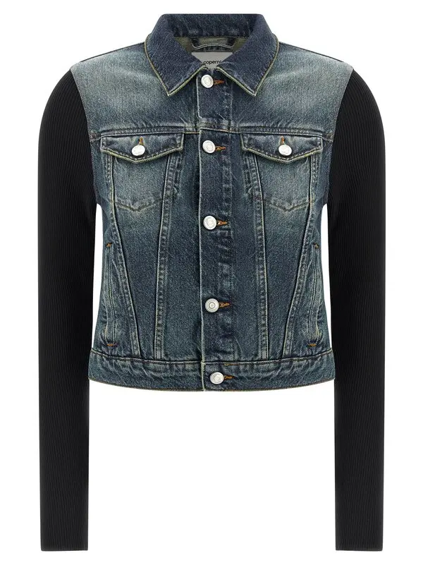 Coperni Hybrid Rib Denim Jacket - Blue