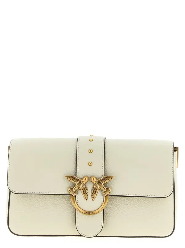 Pinko Love One Classic Crossbody Bag - White