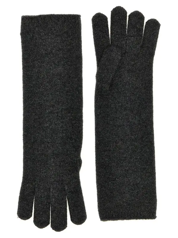 Max Mara Alaggio Knitted Gloves - Gray