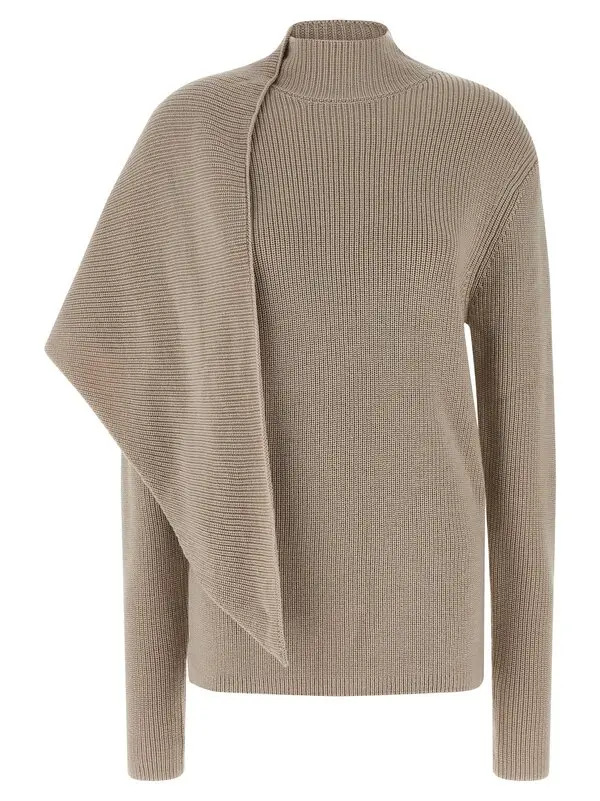 ENTIRE STUDIOS Wrap' Merino Wool Sweater - Beige