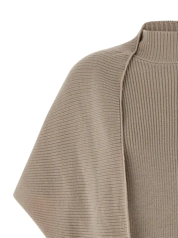 ENTIRE STUDIOS Wrap' Merino Wool Sweater - Beige