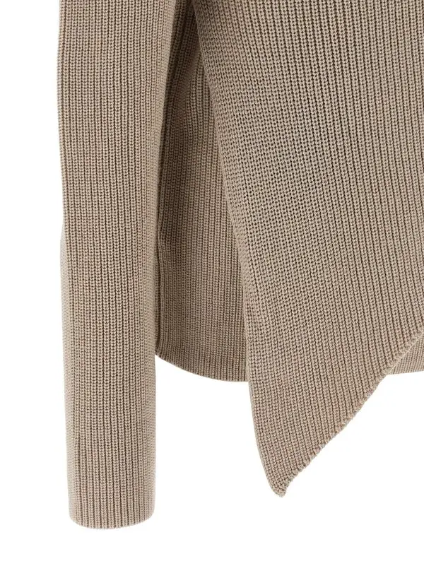 ENTIRE STUDIOS Wrap' Merino Wool Sweater - Beige
