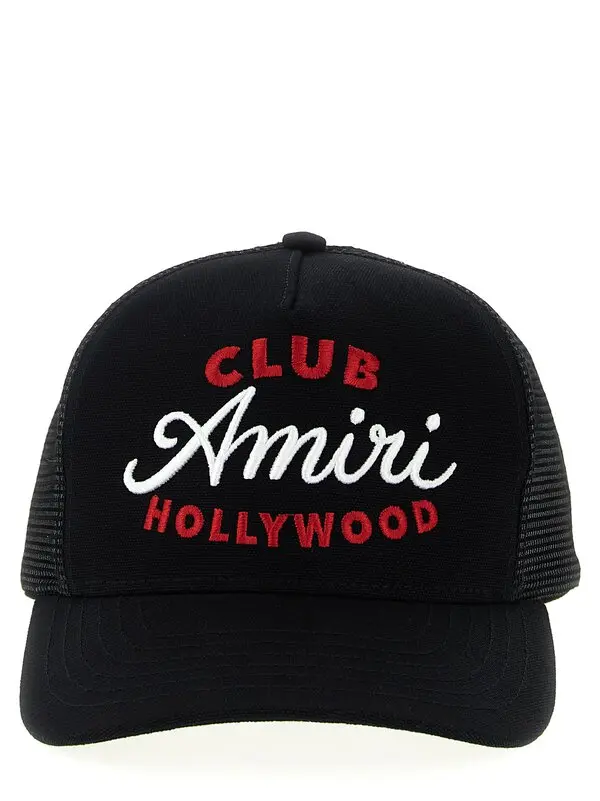 Amiri Cotton And Mesh Trucker Cap - Black