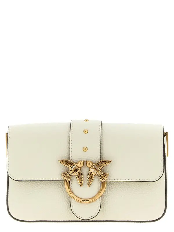 Pinko Love One Mini Crossbody Bag - White