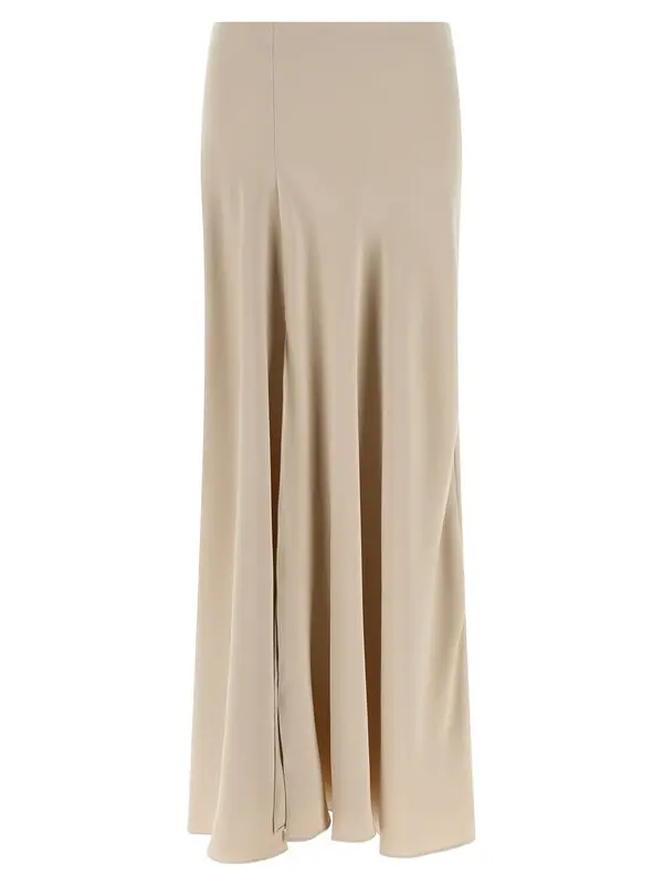 P.a.r.o.s.h Poker25' Full Cady Skirt - Beige