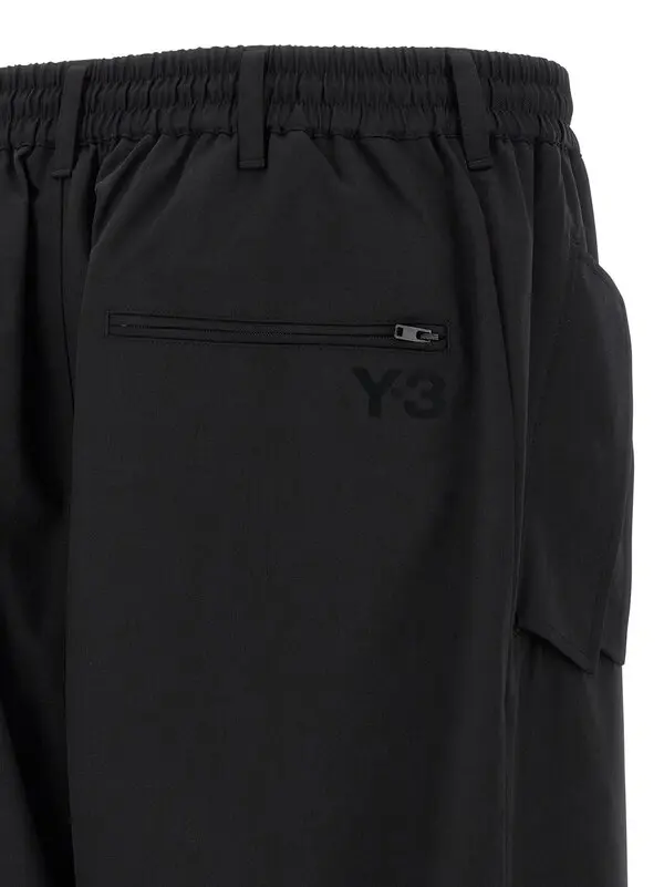 Y3 Wool Blend Straight Leg Pants