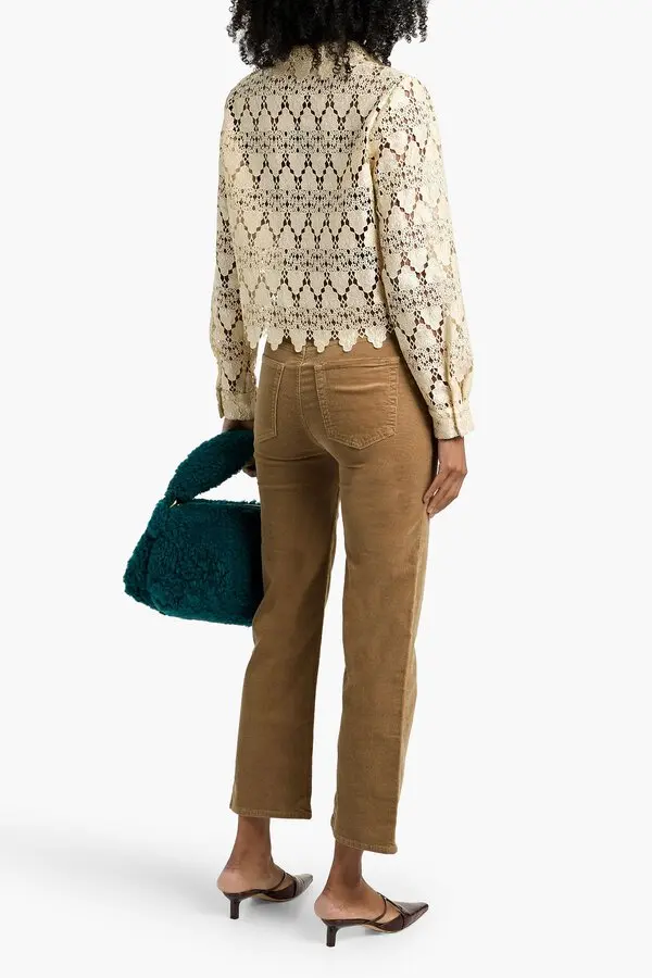 FRAME Crocheted Lace Shirt - Ecru