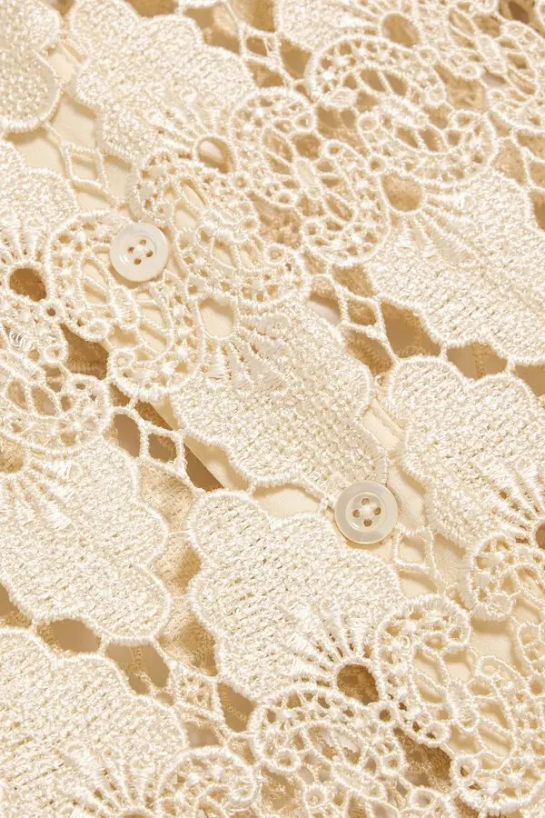 FRAME Crocheted Lace Shirt - Ecru