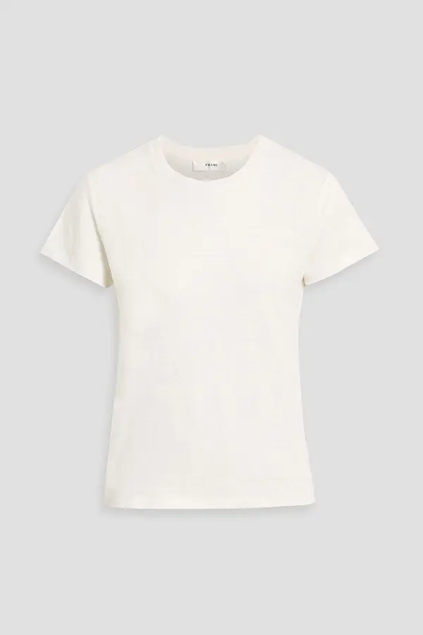 FRAME Linen-jersey T-shirt
