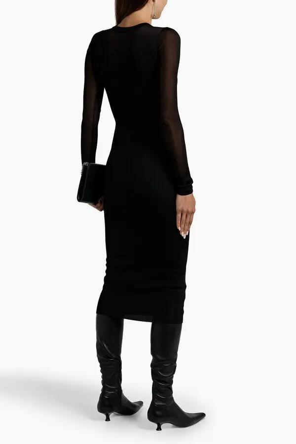 toteme knit midi dress Cable knit dress black  TOTEME
