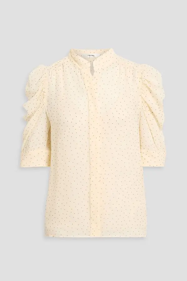 FRAME The Gillian Polka-dot Top