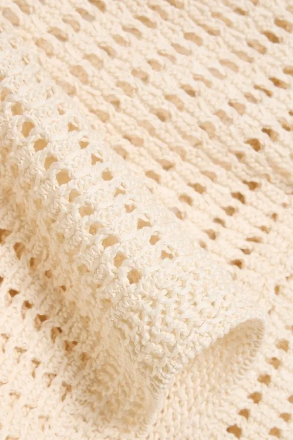 FRAME Crocheted Cotton Sweater
