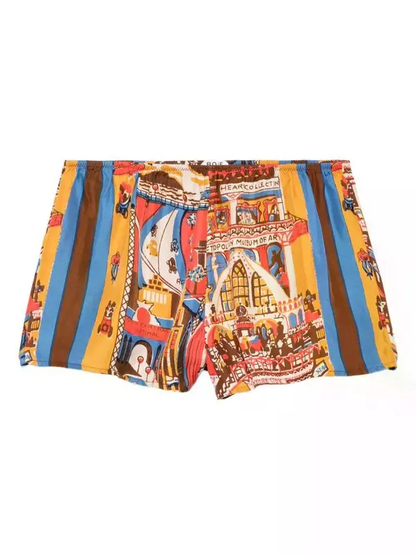 BODE Manhattan Island Print Shorts