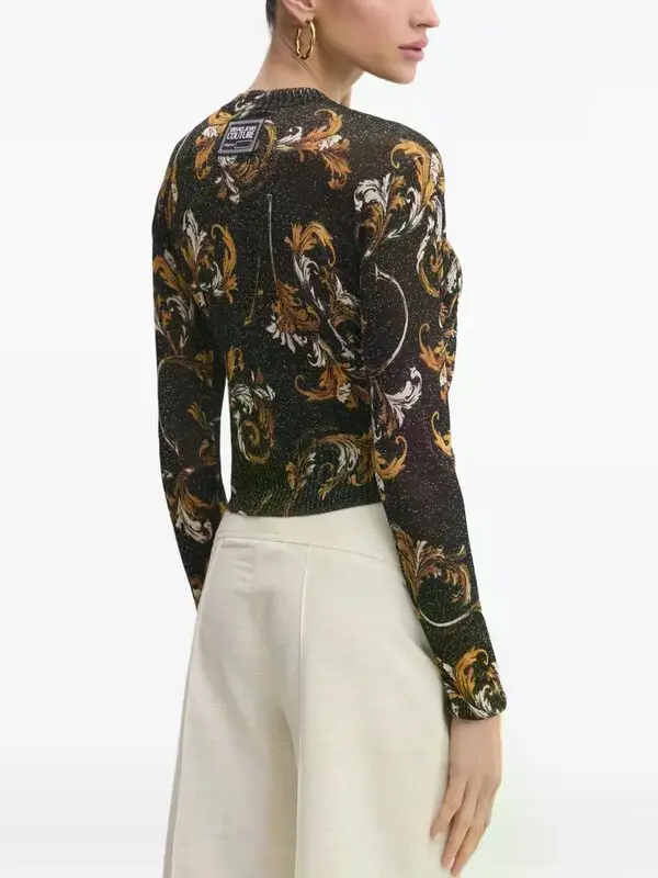 Versace Barocco-pattern Lurex Jumper