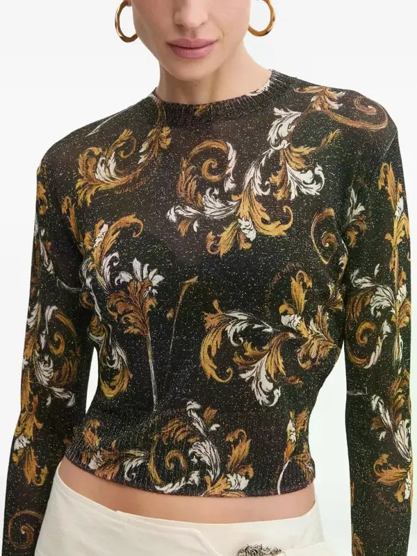 Versace Barocco-pattern Lurex Jumper