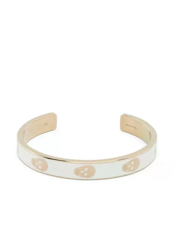 Alexander McQueen Skull-motif Enamel Bracelet - Gold
