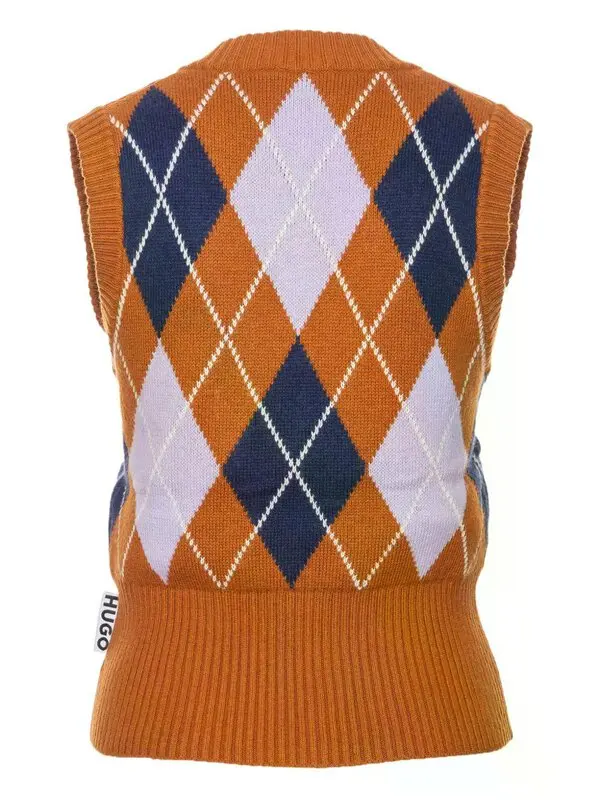 Hugo Argyle Knit Vest
