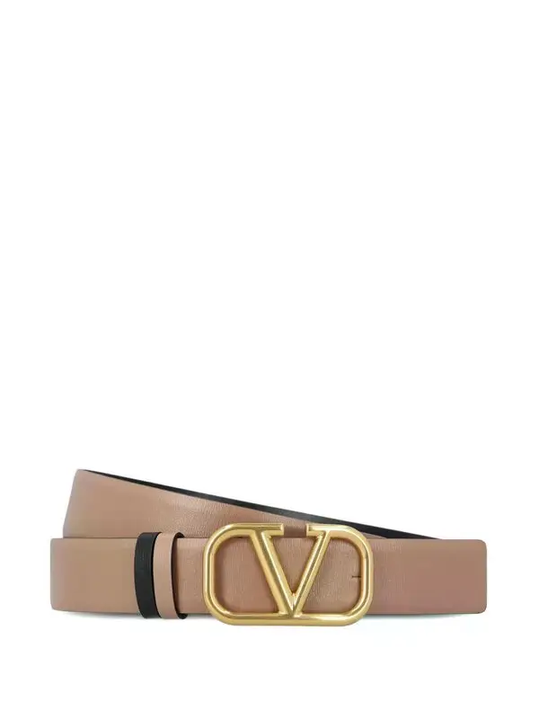 Valentino Garavani Vlogo Signature Reversible Belt - Neutrals