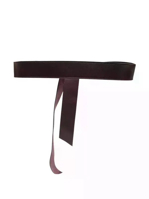 NIU Leather Tie Belt - Purple