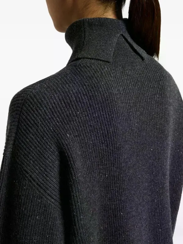 Peserico Roll-neck Sparkle-finish Sweater