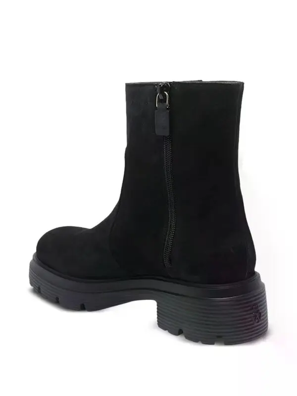 STUART WEITZMAN Zip-detail Suede Boots - Black