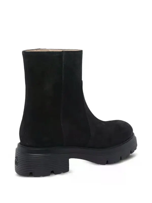 STUART WEITZMAN Zip-detail Suede Boots - Black