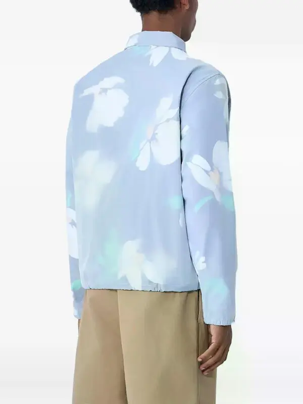 NOAH Floral-print Snap-button Overshirt